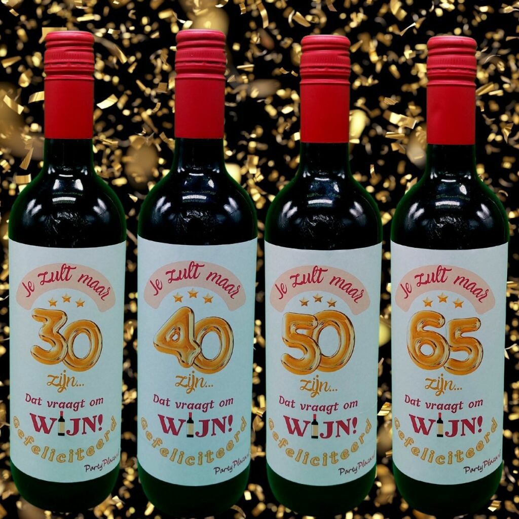 Wijnetiket Verjaardag 50 jaar - Wijncadeau voor 50-jarige